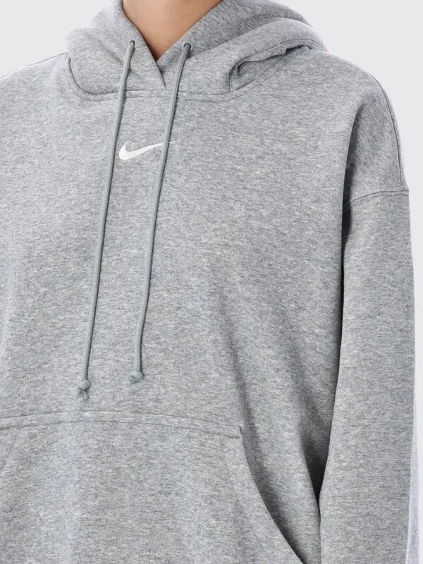Nike Phoenix Hoodie In Stretch Cotton - Grey