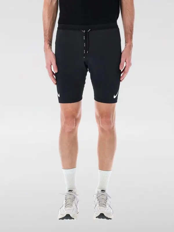 Nike Ribbed Athletic Shorts With Swoosh Logo