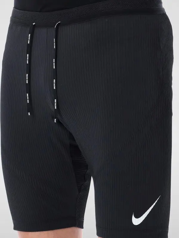 Nike Ribbed Athletic Shorts With Swoosh Logo