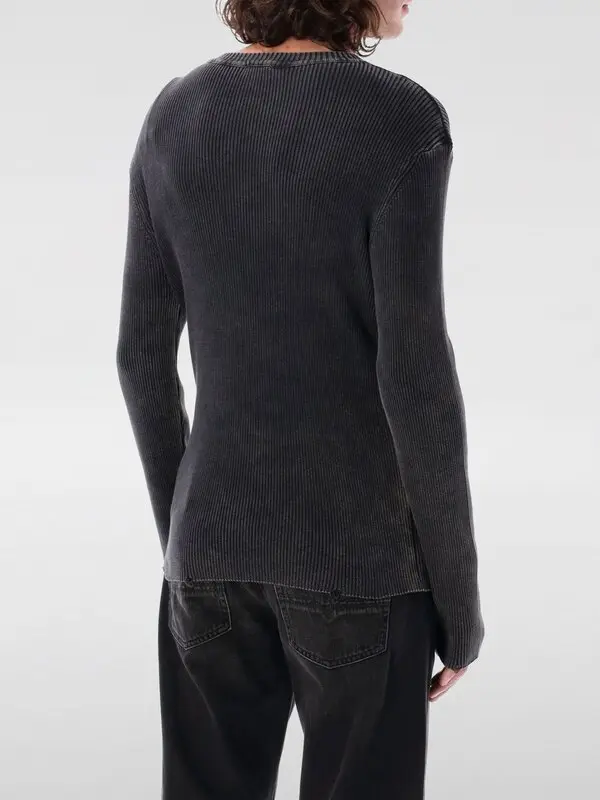 DIESEL® Ribbed Crewneck Sweater With Embellishment