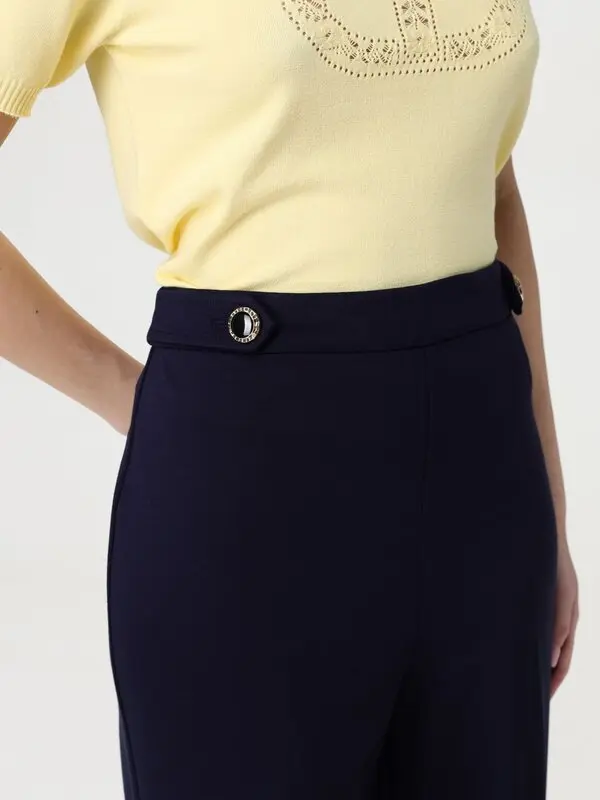 TWINSET Tailored High-waisted Wide Leg Trousers - Blue