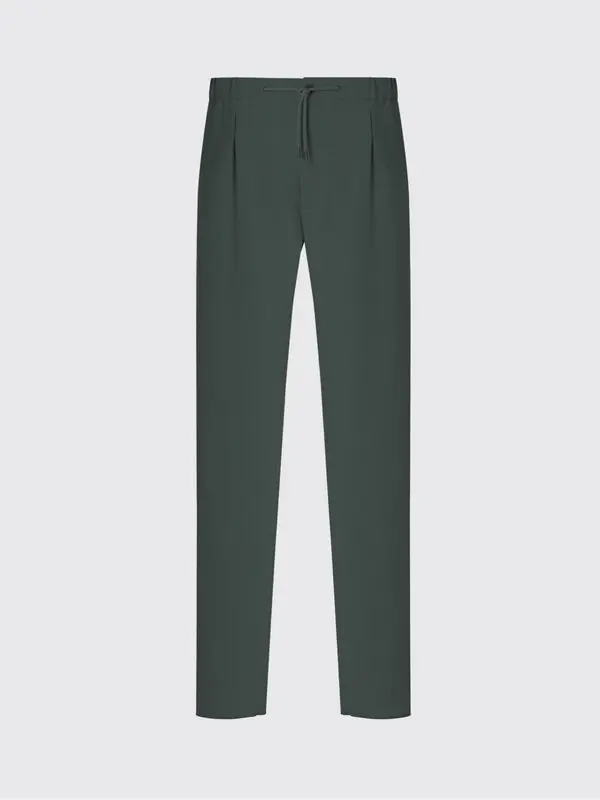 Giorgio Armani Pure Linen Drawstring Trousers - Green