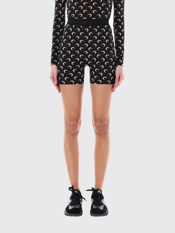 MARINE SERRE Printed Jersey Cycling Shorts - Black