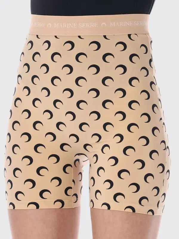 MARINE SERRE Printed Jersey Cycling Shorts - Brown