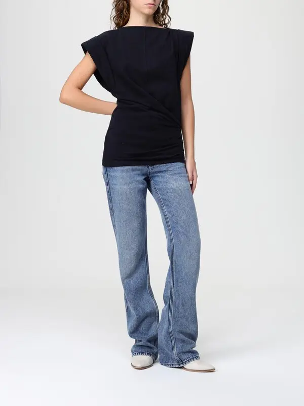 Isabel Marant Étoile Top With Draped Detail - Black