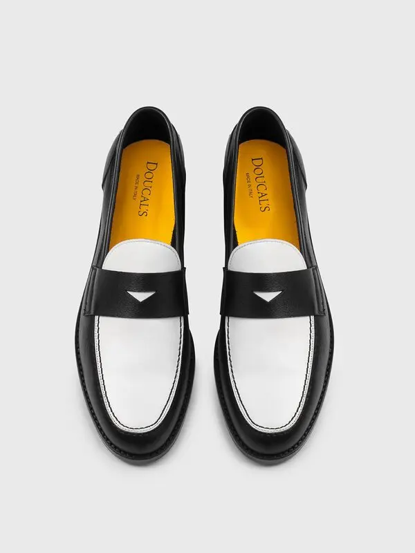 DOUCAL'S Two-tone Loafer - Black