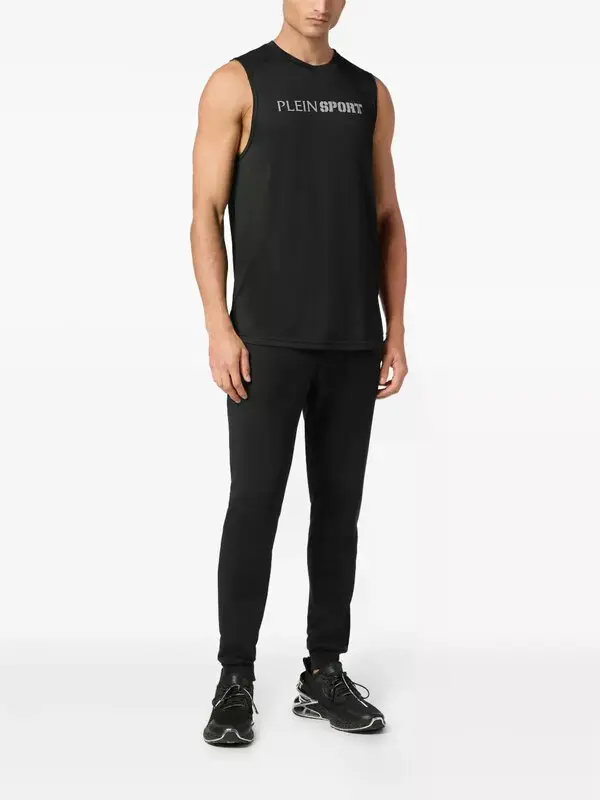 PLEIN SPORT Reflective Tank Top - Black