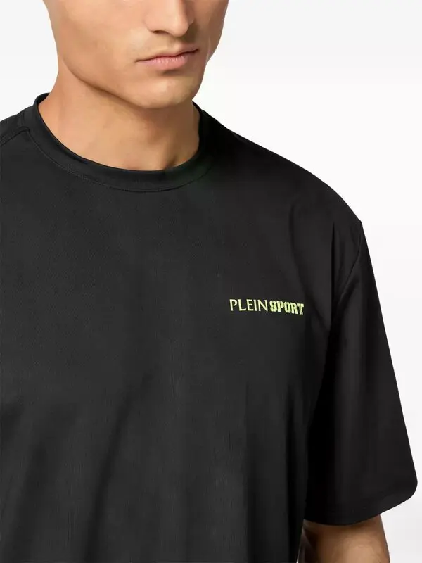 PLEIN SPORT Micro-rib T-shirt - Black