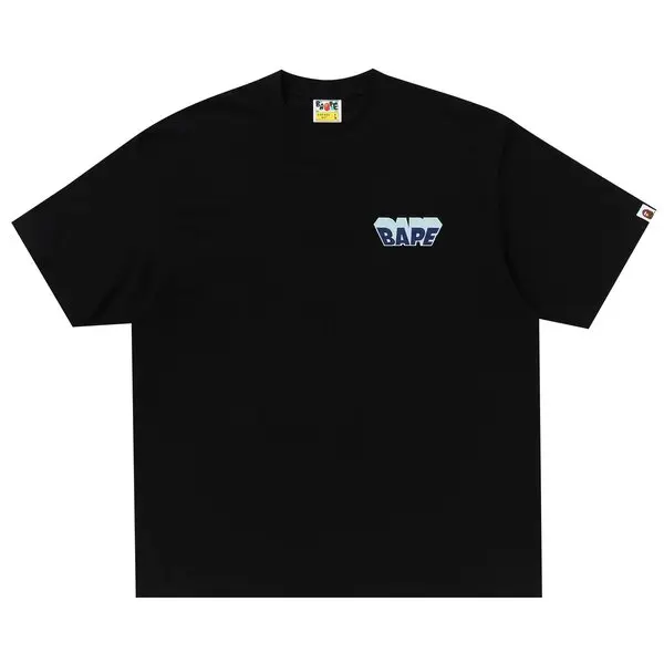 A BATHING APE Graffiti Logo Relaxed Fit Tee - Black
