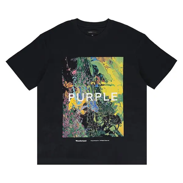 PURPLE BRAND Textured Jersey Tee - Black