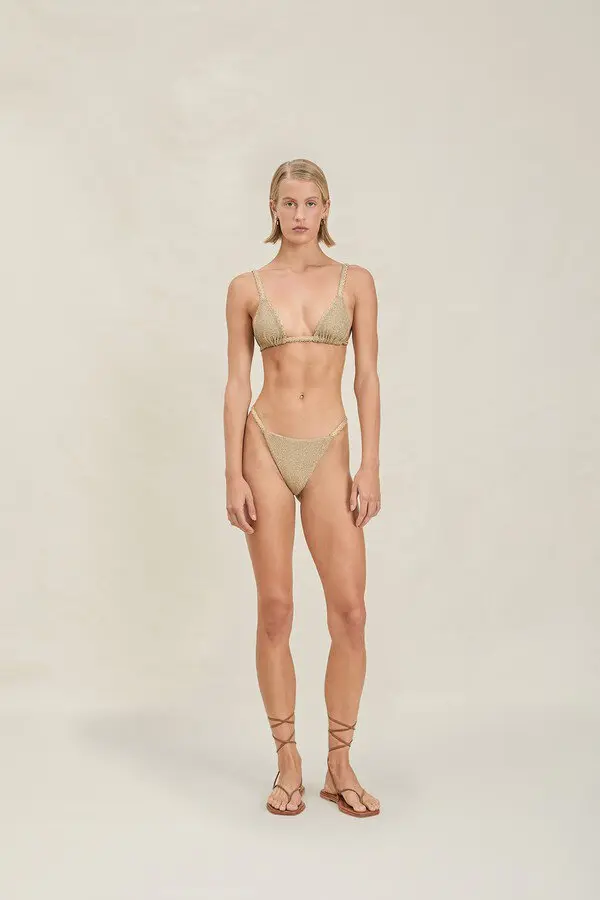 Devon Windsor Zack Bikini Bottom - Gold