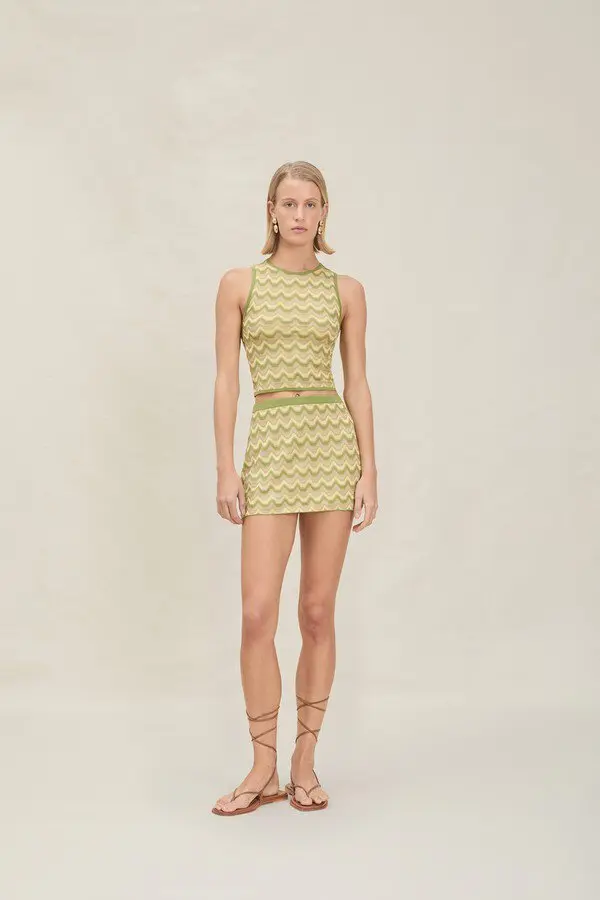 Devon Windsor Lane Mini Skirt - Green
