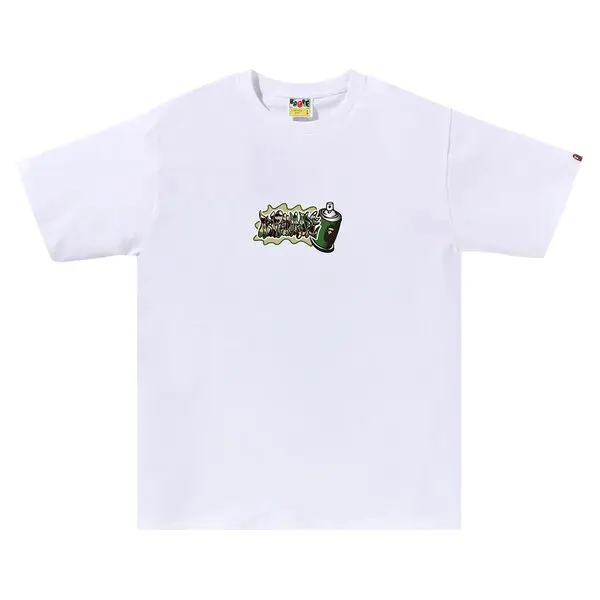 A BATHING APE Abc Camo Spray Can Tee - White