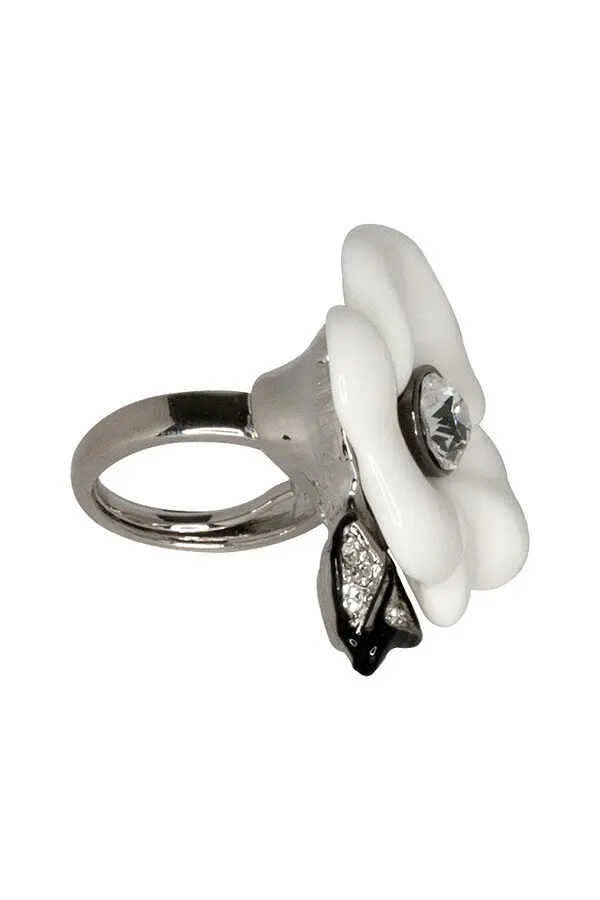 KENNETH JAY LANE Flower Ring - Silver