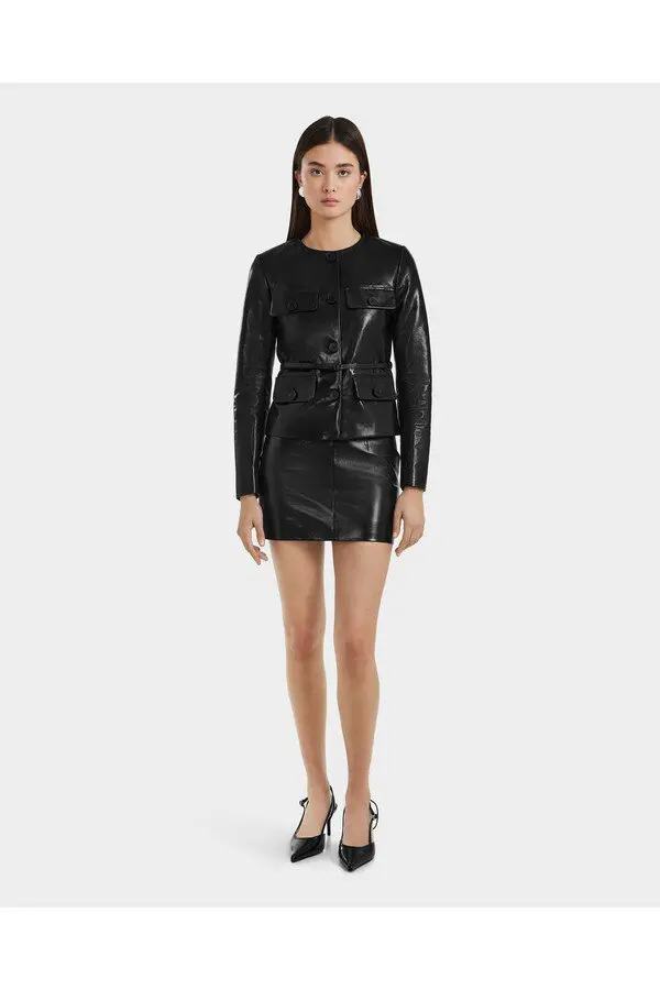 Rudsak Cropped Leather Jacket