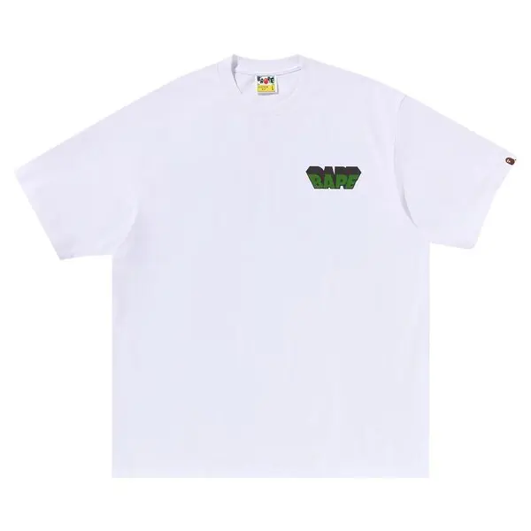 A BATHING APE Graffiti Logo Relaxed Fit Tee - White