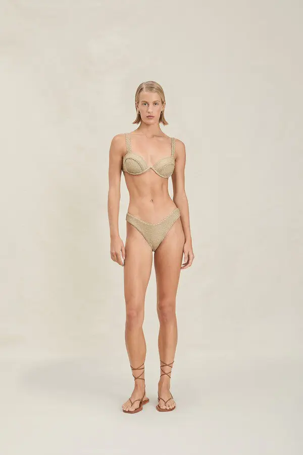 Devon Windsor Wade Bikini Bottom - Gold