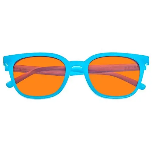 BERTHA WATCHES Betty Polarized Sunglasses - Light Blue/orange