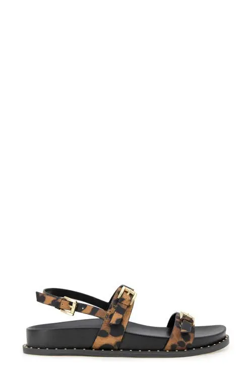 KENNETH COLE Drinity Flat Slingback Sandal - Leopard Fabric