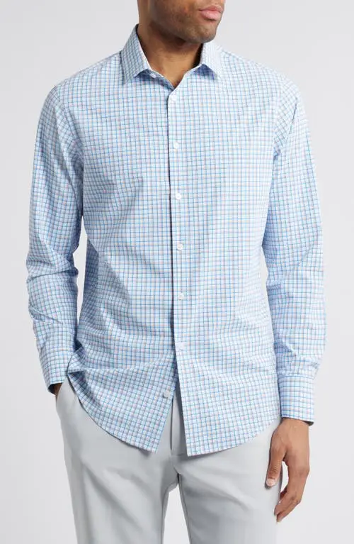 Mizzen+main Leeward Trim Fit Button-up Shirt - Birdie Blue Ludlow Plaid