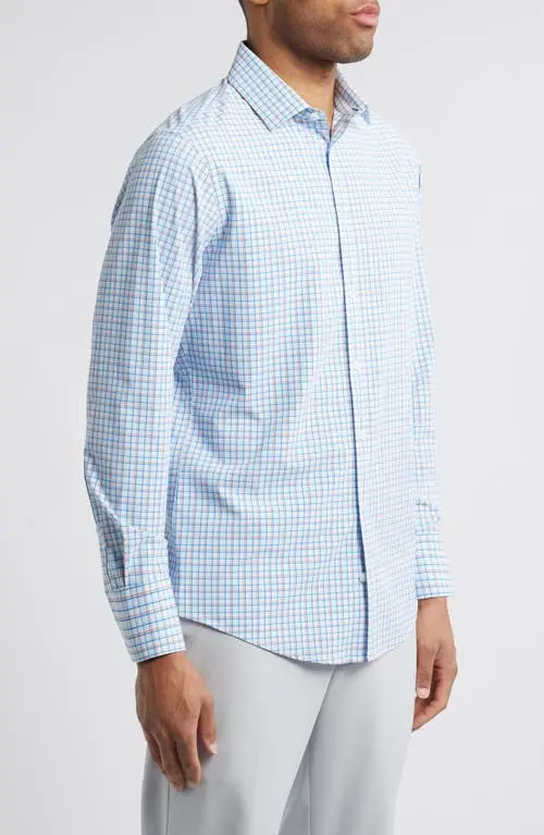 Mizzen+main Leeward Trim Fit Button-up Shirt - Birdie Blue Ludlow Plaid