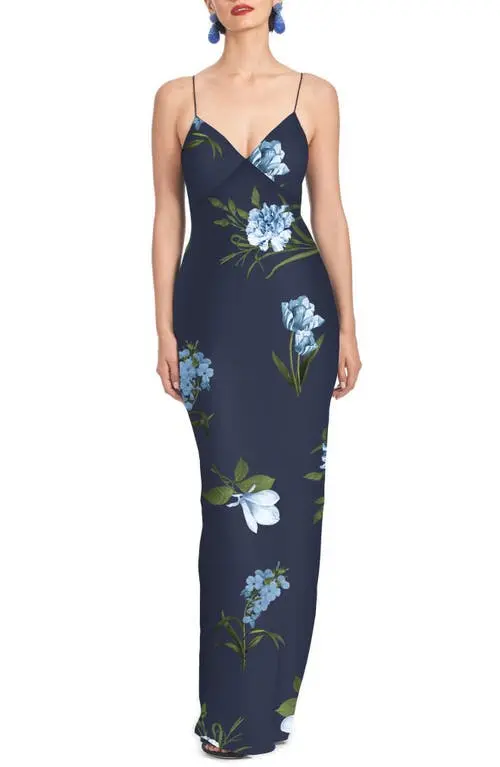 sachin and babi blue floral dress Sachin & Babi Strapless Floral 