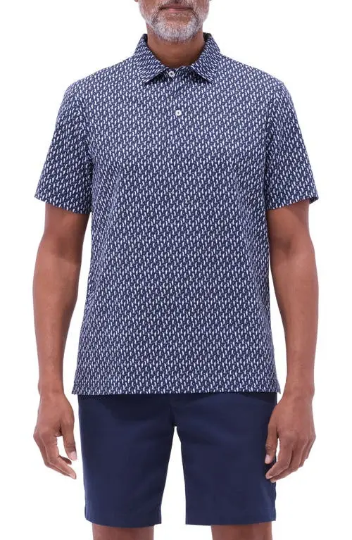 Bugatchi Victor Ooohcotton® Golfer Print Polo