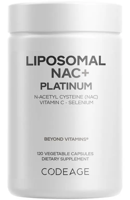 CODEAGE Liposomal Nac+ Platinum, N-acetyl L-cysteine, Vitamin C, Alpha Lipoic Acid - White