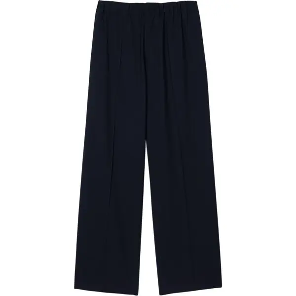 Sandro Wide-leg Trousers - Navy Blue