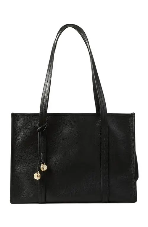 Sandro Soft Leather Tote Bag With Charms
