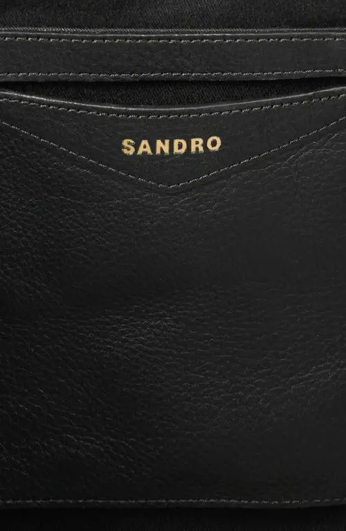 Sandro Soft Leather Tote Bag With Charms