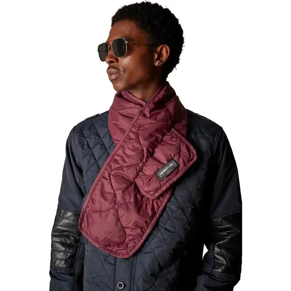 MEMBERS ONLY Quilted Scarf - Burgundy