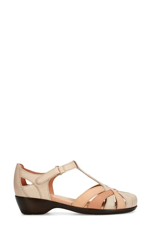 Easy Spirit Darlyn T-strap Pumps - Ivory Multi