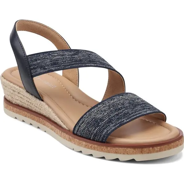 Easy Spirit Sabina Wedge Sandal - Dark Blue