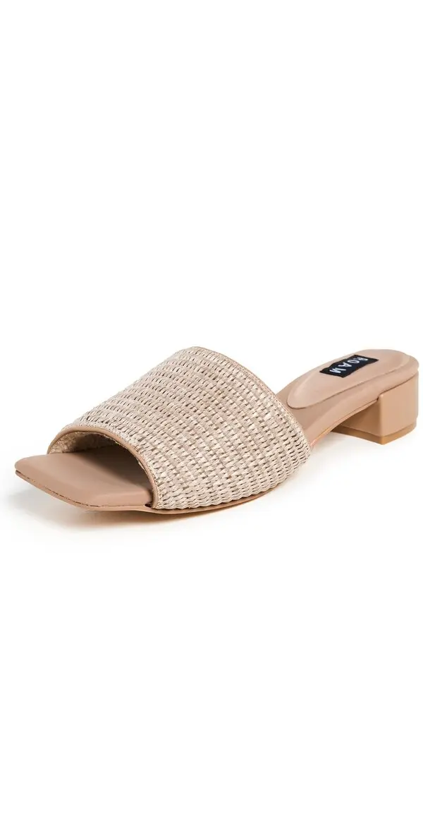ROAM Raffia Square Sandals - Natural