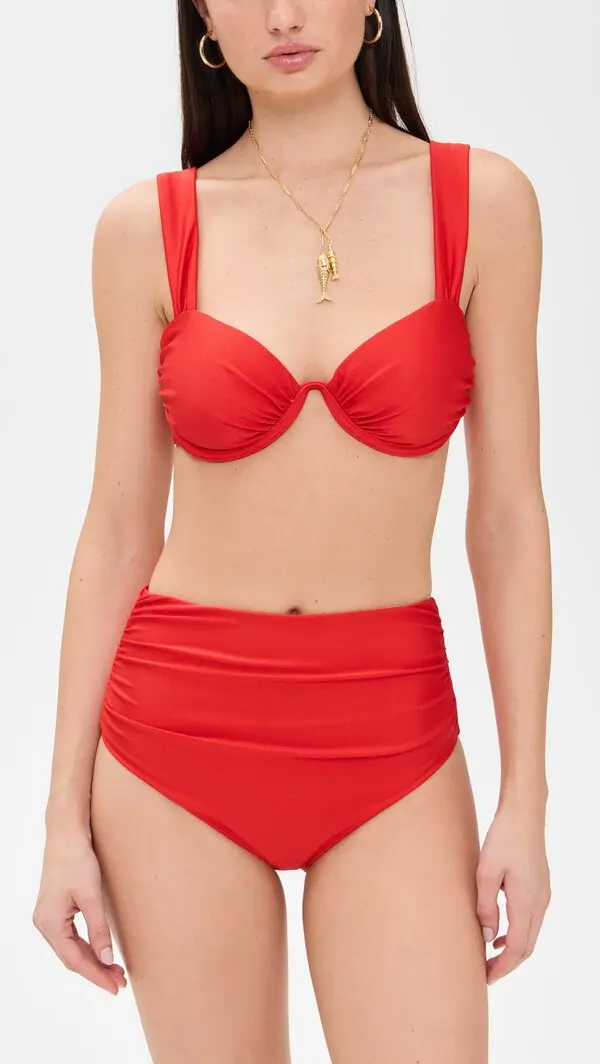 Simkhai Anniston Bikini Top - Fiery Red