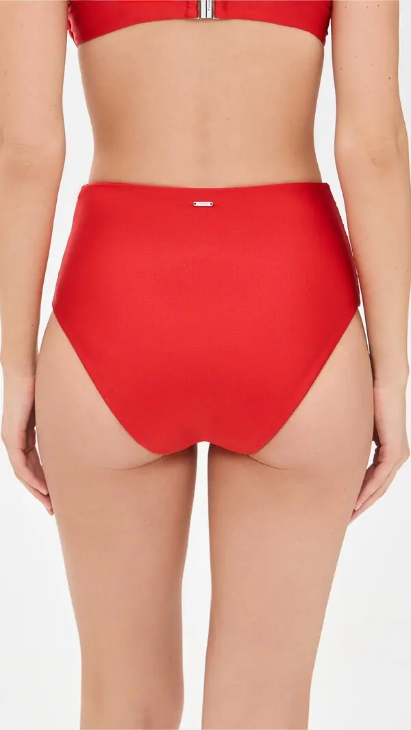 Simkhai Teya High-waisted Bikini Bottom - Fiery Red