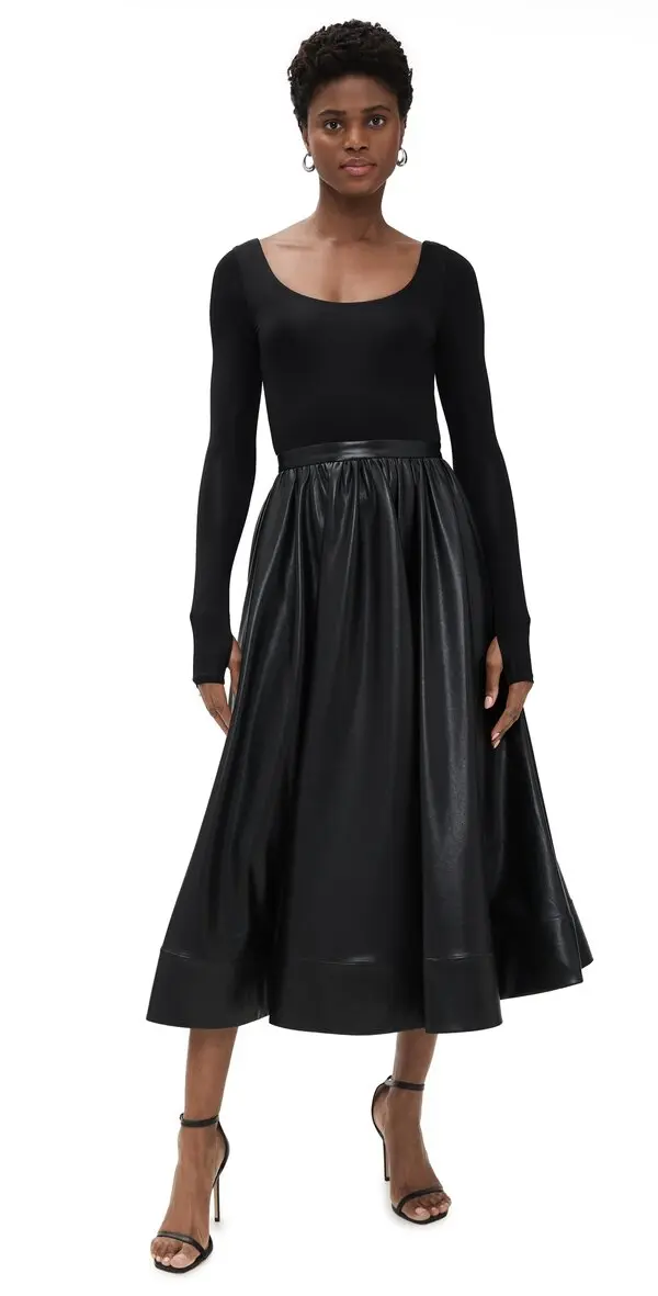 chinese dress ladies Alice & Olivia Chara Vegan Leather Croc Mini Dress
