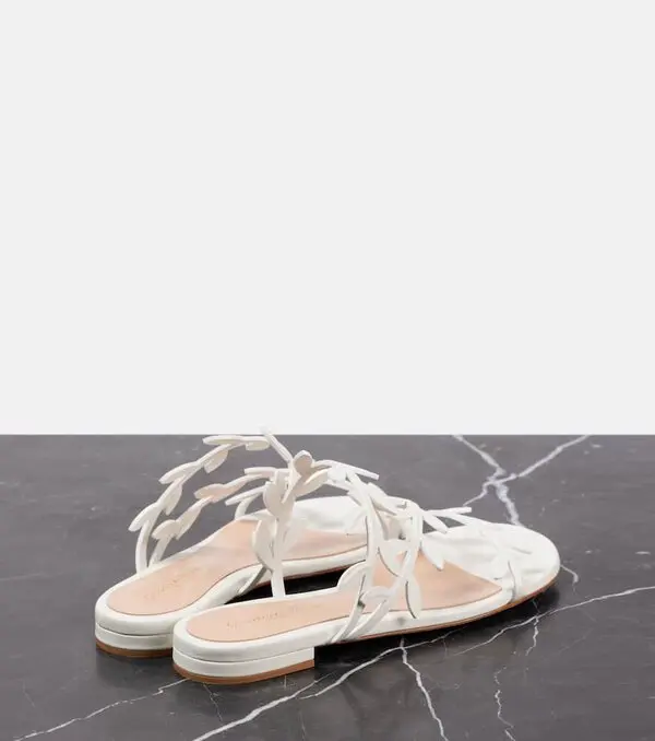GIANVITO ROSSI Flavia Leather Slides