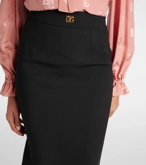 Dolce & Gabbana Virgin Wool Pencil Skirt