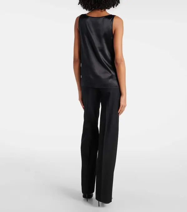 Dolce & Gabbana Dg Silk-blend Satin Tank Top