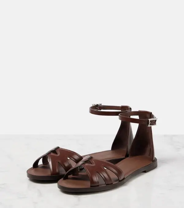 Max Mara Doublefla Leather Sandals