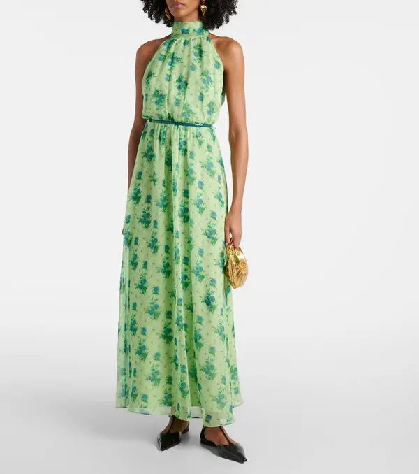 Max Mara Cactus Halterneck Gown
