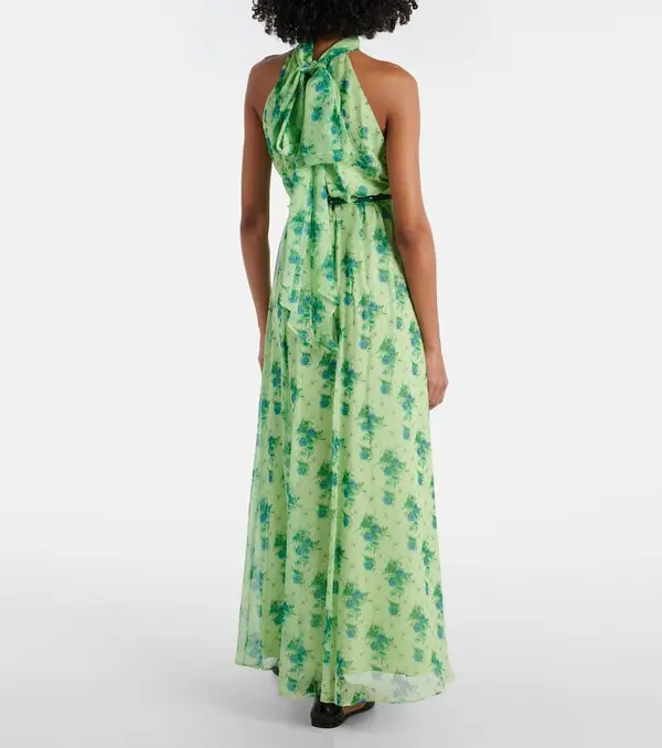 Max Mara Cactus Halterneck Gown