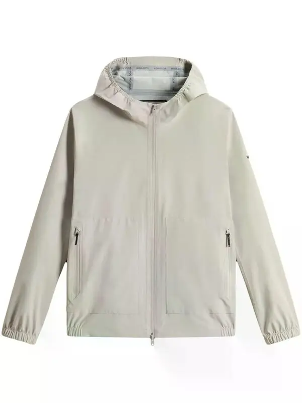 Woolrich Hooded Zip-up Jacket - Neutrals