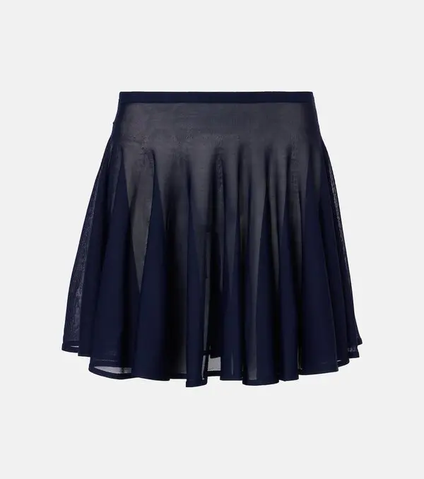 Alaïa Knitted Miniskirt - Blue