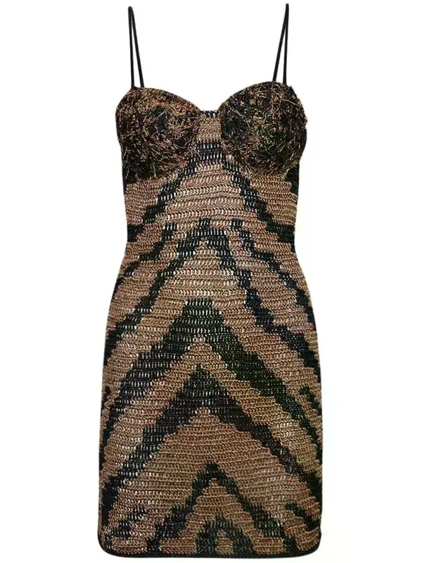 ANDREA ALMEIDA Zebra Mini Dress
