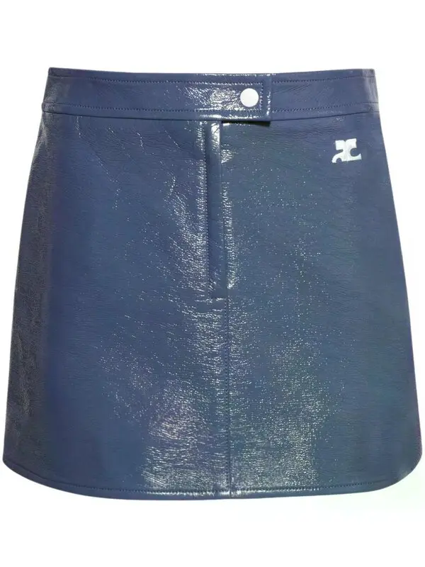 COURREGES Logo Mini Skirt - Blue