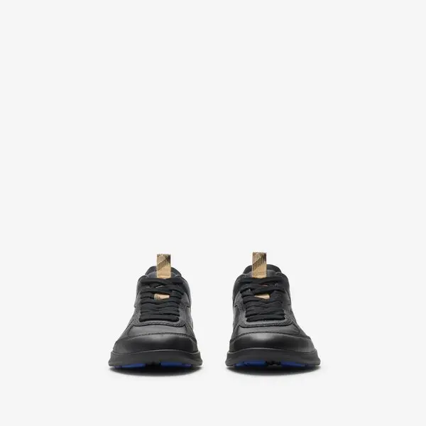 Burberry Leather Matrix Sneakers - Black