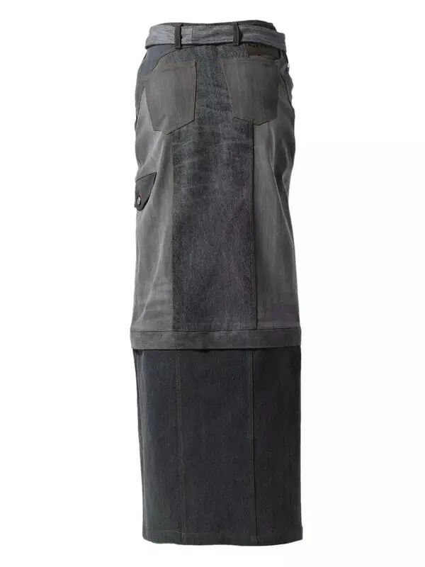 SRVC STUDIO Wrap Denim Skirt